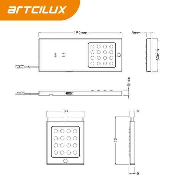 Quality Customized Under Cabinet Light Panel Hand Wave Door Trigger Sensing Spliced for sale