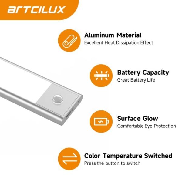 Quality Rechargeable Closet LED Strip Lighting Motion Sensor / Hand Wave Magnetic for sale
