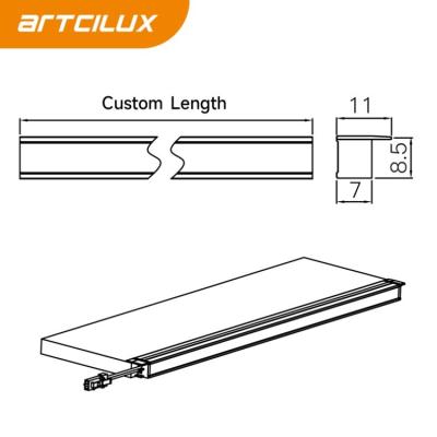 China Silver Color A260A Cabinet LED Linear Strip Light With Aluminium Profile for sale
