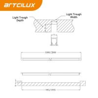 China Embedded LED Cabinet Strip Light Ultra Thin 7mm Width Customized Length for sale