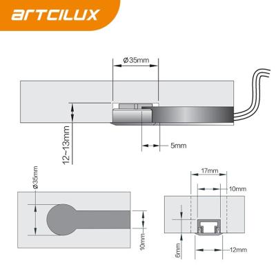 China 12V / 24V 60W LED Touch Sensor Dimmer Switch Color Suitable Invisible Switch S1005 for sale