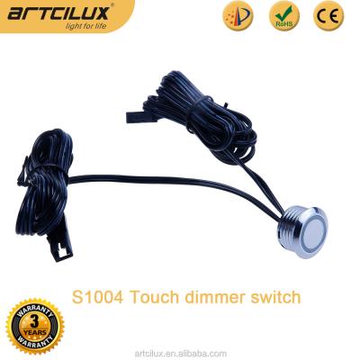 China 1500mm Cable LED Sensor Switch DC12V 24V Under Cabinet Dimmer Switch Recessed for sale