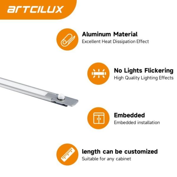 Quality Alunimiun Wardrobe Cabinet Strip Light SMD2835 60PCS/M LED Concealed Strip for sale