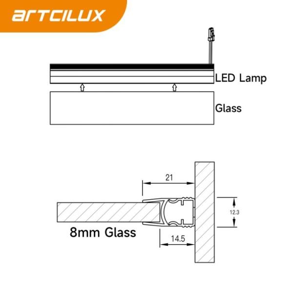 Quality Kitchen Surface Mounted LED Strip Lights Wardrobe Cabinet Induction Strip A2109 for sale