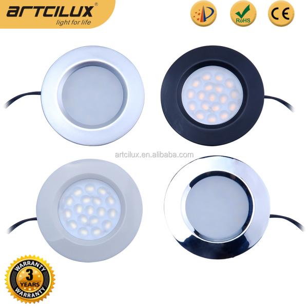 Quality 12V DC LED Cabinet Spotlight Puck Lamp 3000K 4000K 6000K For Jewellery Shop for sale