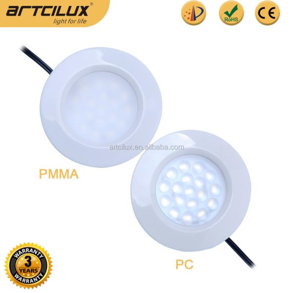 Quality 12V DC LED Cabinet Spotlight Puck Lamp 3000K 4000K 6000K For Jewellery Shop for sale