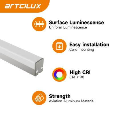 China A2D06 LED spiegel voorlicht oppervlakte montage snap-in installatie aluminium driekleur temperatuur 2835 kralen/120pcs/m DC12V Te koop