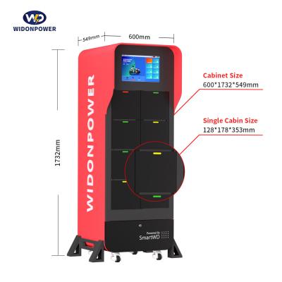 China 8/12/24 Cabin Battery Swapping Station Lithium-ion Battery Type Battery Exchange Cabinet for E-bike Scooter Motorcycle for sale