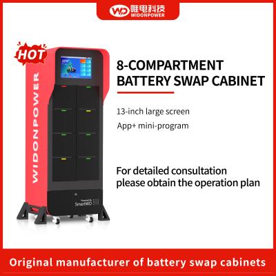 中国 スマート パワー 8 ベイ ハード接続 ボトム挿入 バッテリー交換ステーション Ac220v 48v-72v リチウムイオン互換性 販売のため