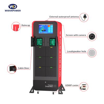 China Customizable Battery Replacement Station with Cabinet Size 550*1826*610 W*H*D and Single Compartment Load Capacity 30KG for sale