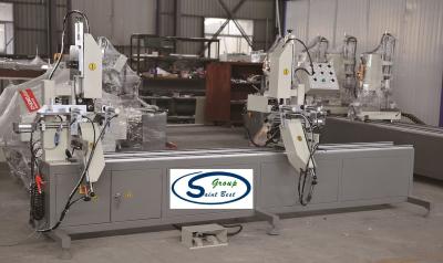 China Two Head UPVC Window Machine Automatic Double Axis Water Slot Milling Machine for sale