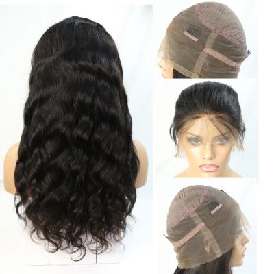 China Joywigs Hair pre plucked natural hairline 360 lace frontal wig natural color body wave lace wig human hair for sale