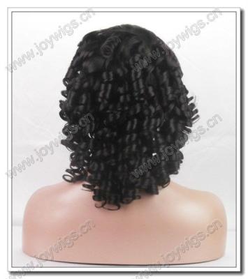 China fashion 14 inch 2# colours spring curly short crystal tip 100% mongolia human hair full lace wigs for sale