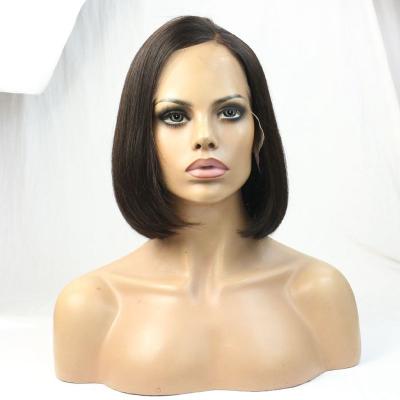 China 8 Inch 150% Hair Density Human Hair Short Bob Lace Front Wig for sale