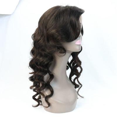 China High Fringe Side Part 180 Density Brazilian Virgin Human Hair Lace Front Wig for sale