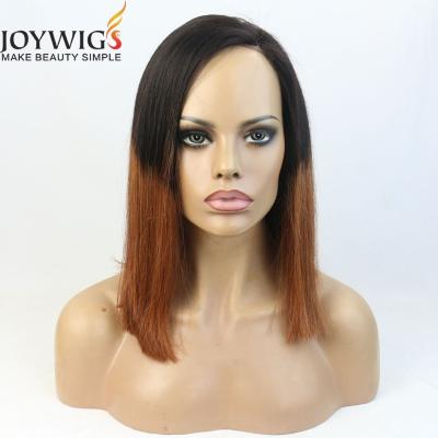 China Joywigs hair brand supply bob wig 12inch 130% density short cut ombre full lace wigs for sale