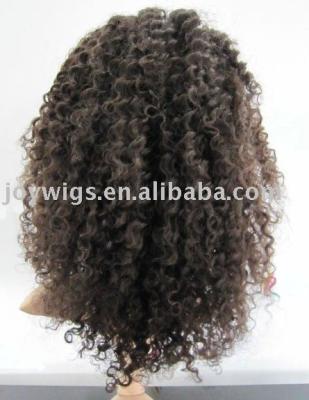China Kinky curl Brazilian virgin hair Glueless Wig full lace wig paypal available for sale
