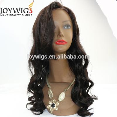 China Celebrity Kelly Rowland Glueless Full Lace Wig With Bangs Jet Black Virgin Brazilian Human Hair Long Body Wave Lace Front Wigs for sale