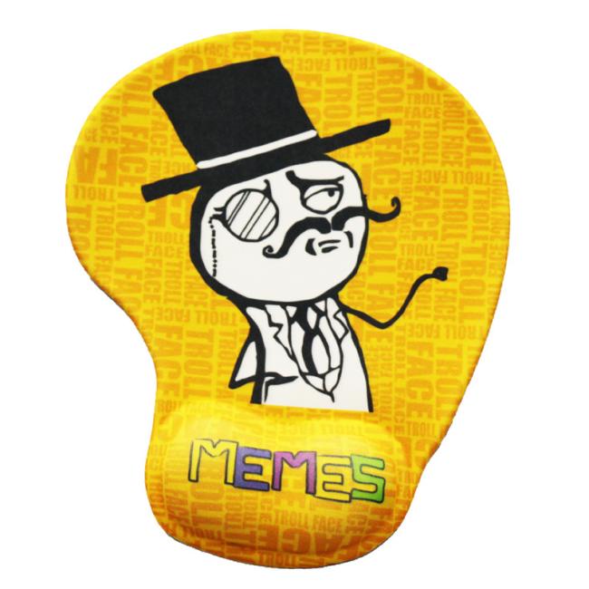 Minglu WMP-054 Non Slip Cartoon Wrist Protected Memory Foam Mouse Pad with wrist rest support