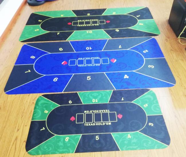Minglu CPM-002 Professional Sure Sick Rubber Poker Table mat Top Play Cards Gambling Poker mat