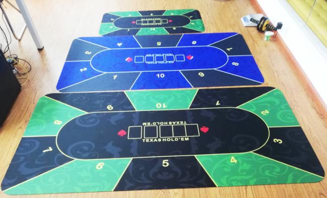 Minglu CPM-002 Professional Sure Sick Rubber Poker Table mat Top Play Cards Gambling Poker mat