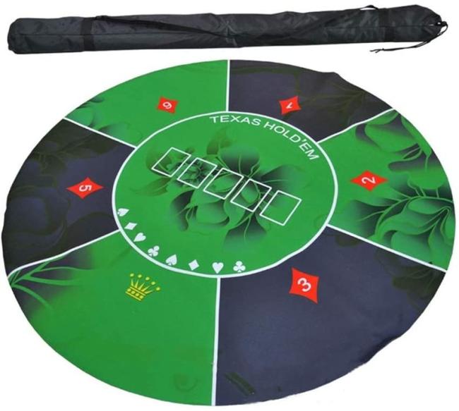 Minglu CPM-005 Poker mat round Rubber Gambling table Mat