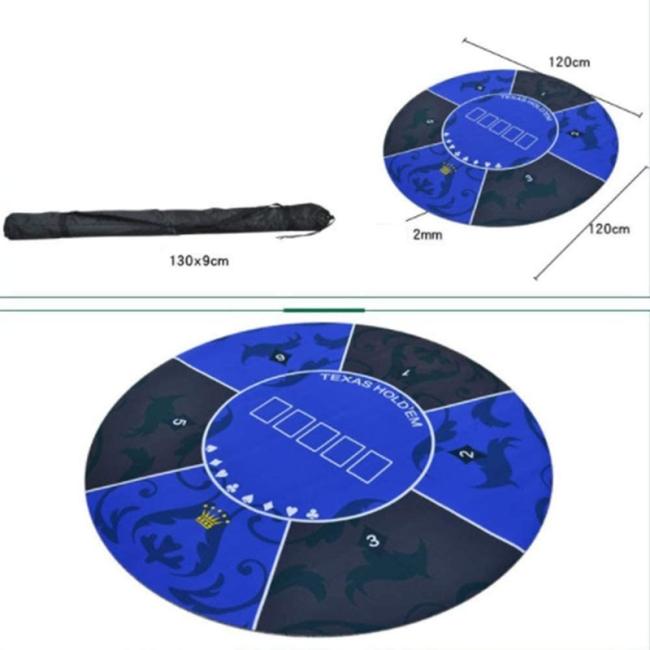 Minglu CPM-005 Poker mat round Rubber Gambling table Mat