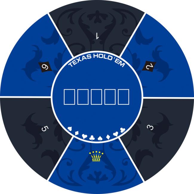 Minglu CPM-005 Poker mat round Rubber Gambling table Mat