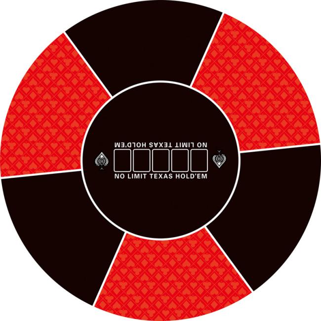 Minglu CPM-005 Poker mat round Rubber Gambling table Mat