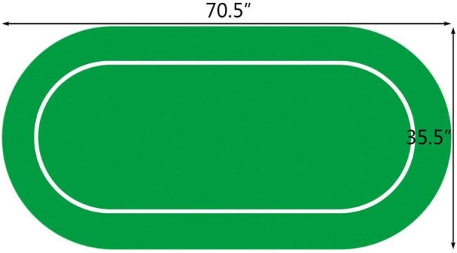 Minglu CPM-004 Games Sports Expert Portable Rubber Foam Poker Tabletop Mat Dining Table Casino Poker Game mat