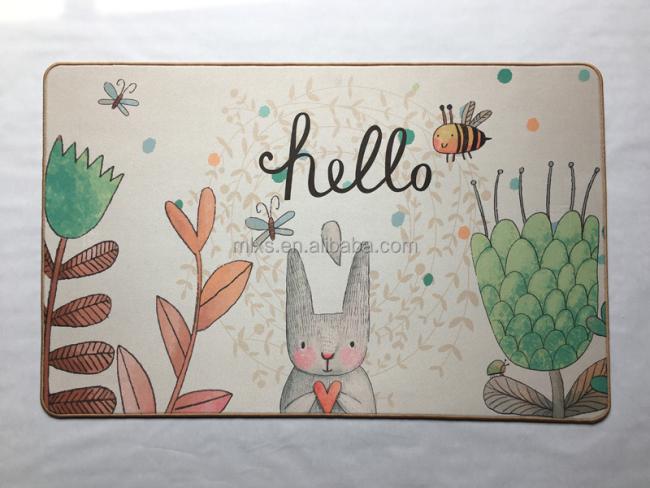Minglu BFM-027 floor mat New fashion High quality Suede Fabric floor mat with none slip rubber backed