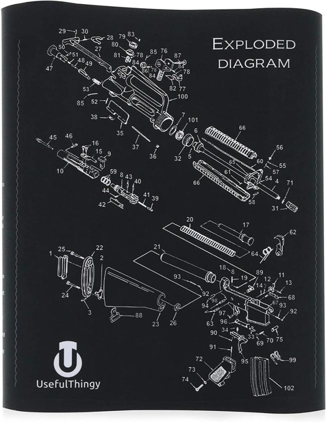 Minglu GM-003 Gun Cleaning Mat Gun Mat Double Thickness Cleaning Mat Sized 12