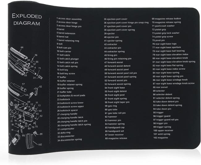 Minglu GM-003 Gun Cleaning Mat Gun Mat Double Thickness Cleaning Mat Sized 12