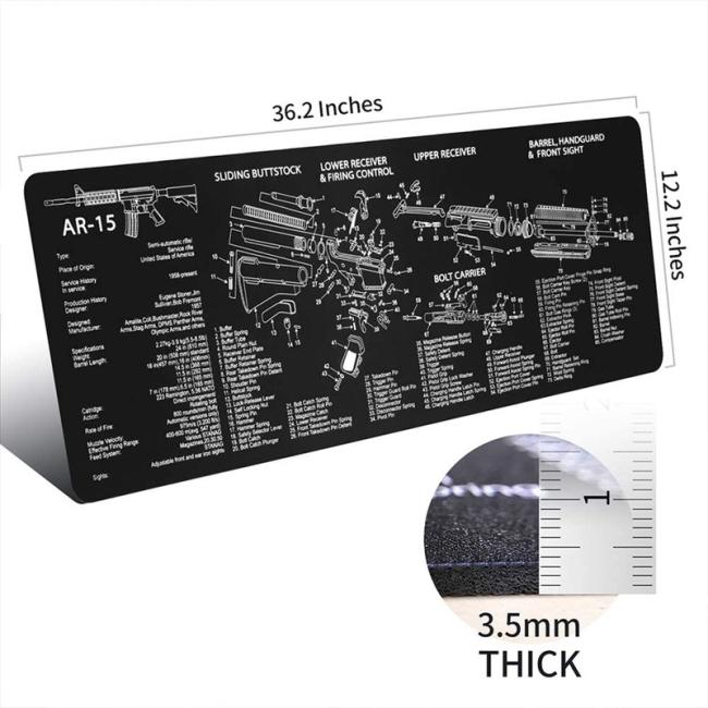 Minglu GM-003 Gun Cleaning Mat Gun Mat Double Thickness Cleaning Mat Sized 12