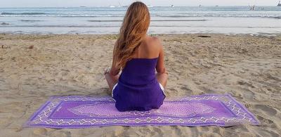 Cina Matto di yoga in gomma naturale eco-friendly su misura con stampa a colori in vendita