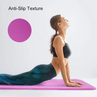 China NBR YM-022 Non Slip Yoga Mat Bundle 0.39 Carry Strap And Bag for sale