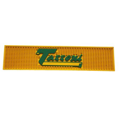 China Eenmalige BM-004 Custom Rubber Beer Bar Mat Spill Mat Rail Drip Mat Te koop