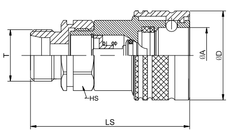 SP-10M-7 ISO 7241-A female hydraulic socket quick coupling