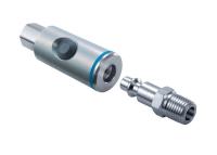 China Industrial Interchange pushbutton safety coupling is designed for use with compressed air Pneumatic Quick Coupling for sale