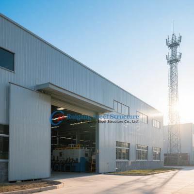중국 경량 내구성이 뛰어난 아연 도금 강철 구조 창고, 현대적인 미학 판매용