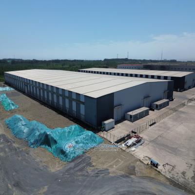 Cina magazzino di struttura in acciaio su misura con fondazione in cemento in vendita