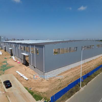 중국 맞춤형 강철 구조 창고 (자연 채광용 반투명 패널 포함) 판매용