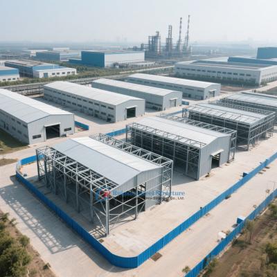China Prefabricated Industrial Factory Warehouse Metal Frame House Pre Engineered Steel Structure Buildings for sale