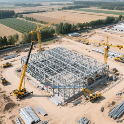 China Large Span Prefabricated PEB Steel Structure Factory Building Cement Mill for sale