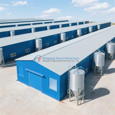 Cina Strutture in acciaio resistente fabbricazione di edifici per allevamenti in acciaio galvanizzato su misura in vendita