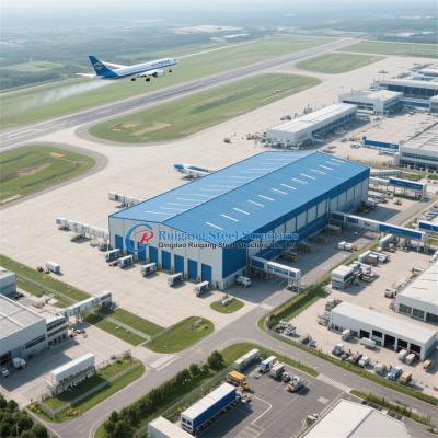 Китай Предварительно изготовленная огнестойкая стальная конструкция рама Мастерская Хранилище Хангар Здание продается