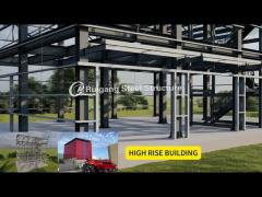 Multi Floors Prefabricated Warehouse Steel Structure 3 Storey Prefabricated Building
