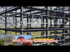 multi floors prefabricated warehouse steel structure 3 storey prefabricated building