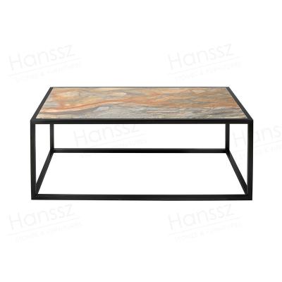 China CT156 A rectangular polished fusion marble coffee table home furniture custom marble table tops for sale