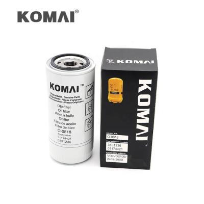 China Komai Hot Sell Customization Engine Oil Filter 3831236 01174421 234486 for EC240B/290B EC210B for sale